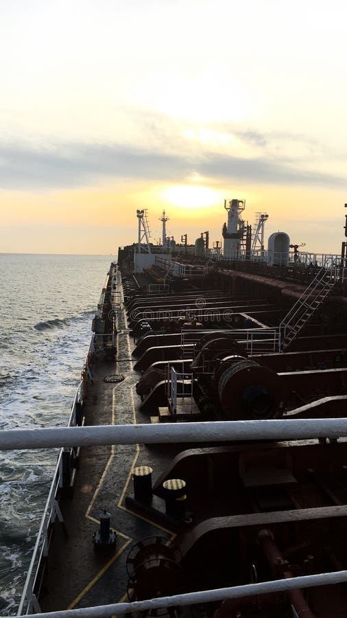 Vessel stock image. Image of sunset, vessel, tanker - 205201209