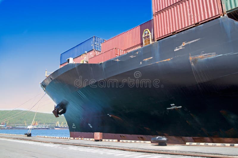 Vessel under loading stock photo. Image of freight, horizontal - 21126388