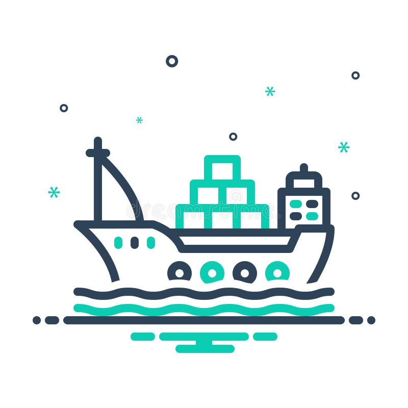 Mix Icon for Vessels, Ship and Marine Stock Vector - Illustration of ...