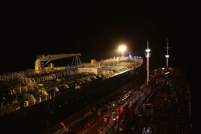 Vessels for Oil Transportation Stock Image - Image of gangway, tanker ...