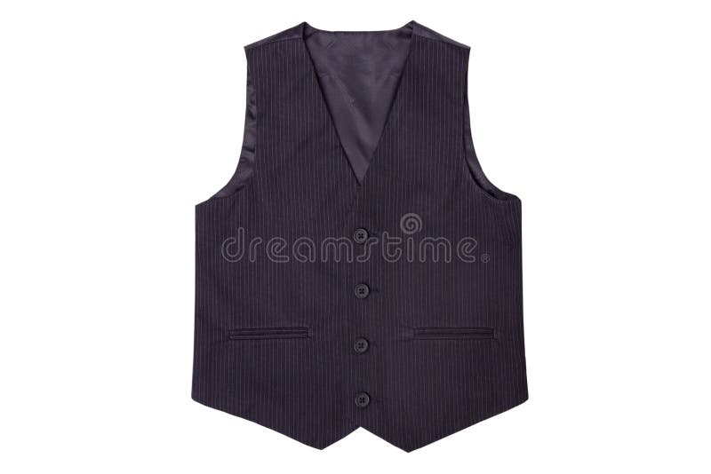 Vest Black in White Stripes Isolated on White Background Stock Photo ...