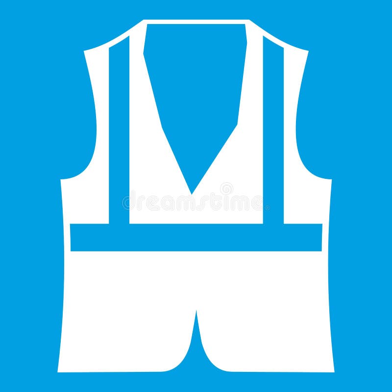 Vest icon white stock vector. Illustration of equipment - 120213874