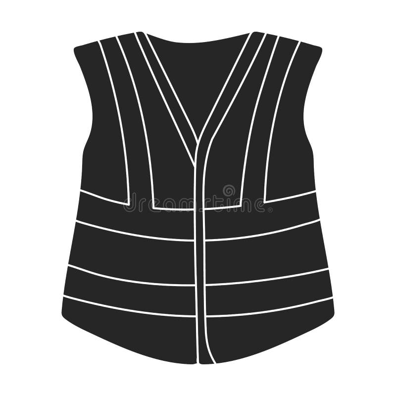 Vest Safety Black Vector Icon.Black Vector Illustration Safety Jacket ...