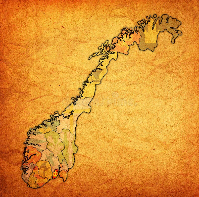 Vestfold Region on Administration Map of Norway Stock Illustration ...
