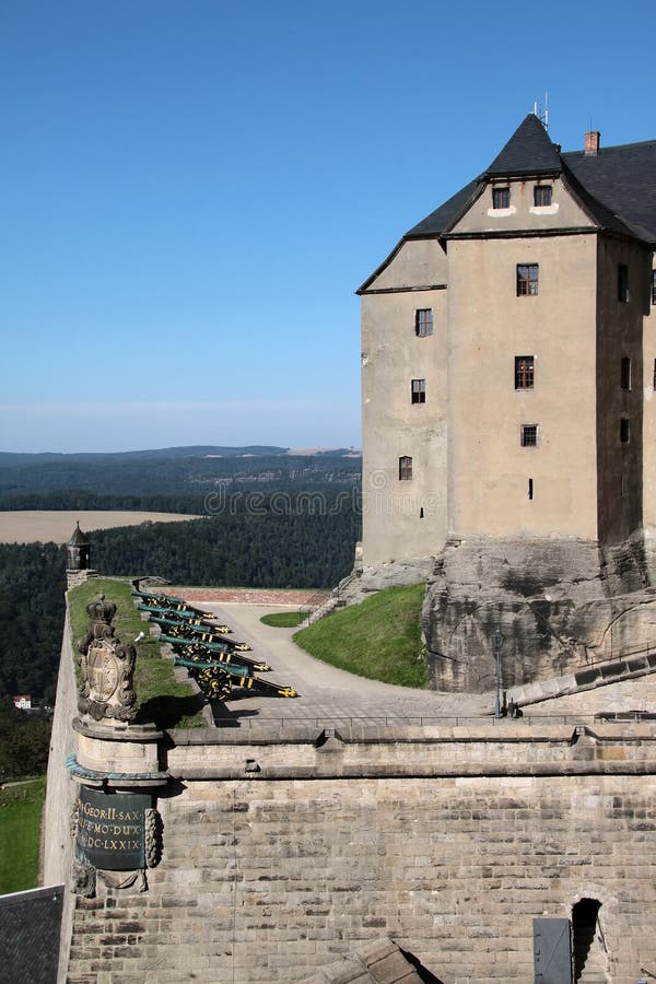 Vesting Königstein stock afbeelding. Image of saksen - 11791285