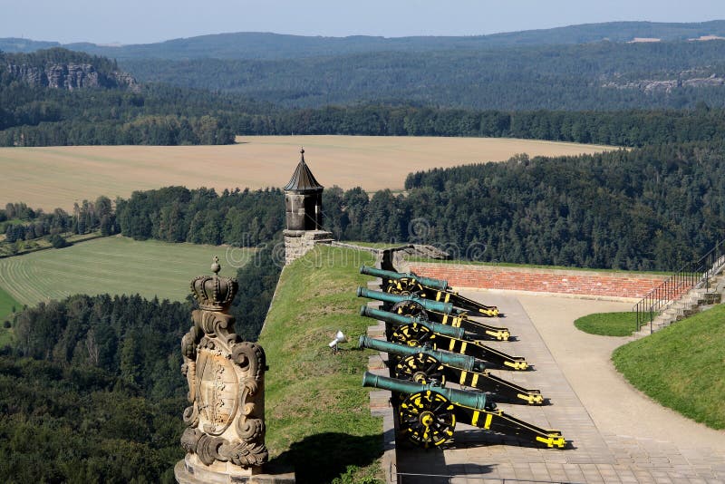 Vesting Königstein stock afbeelding. Image of saksen - 11791285