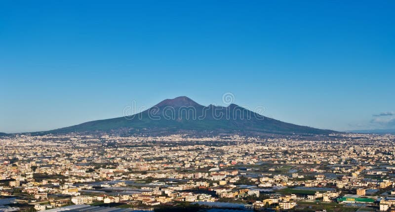 Vesuv stockfoto. Bild von panorama, reise, gebäude, morgen - 22835136