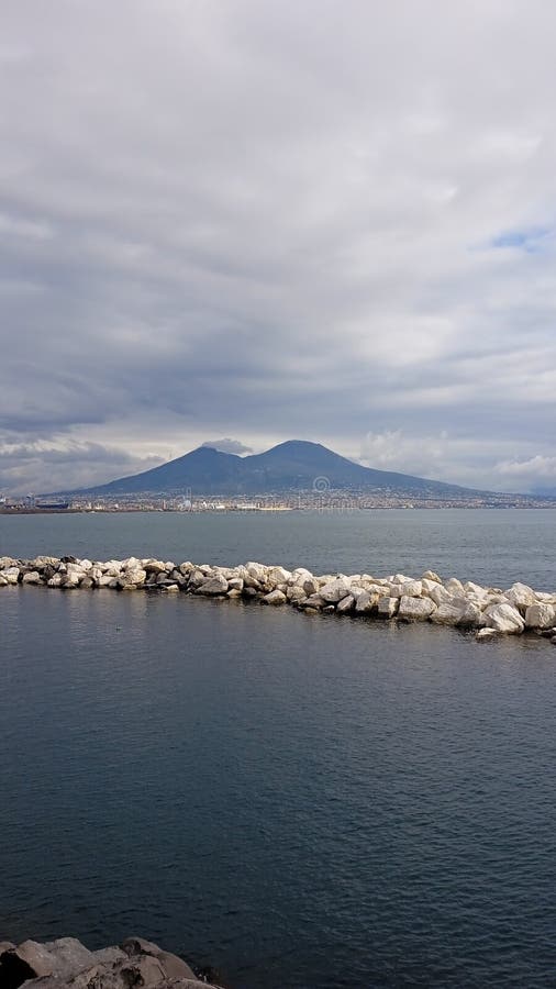 Vesuvian Volcano in Napoli Italy among Clouds Stock Image - Image of ...
