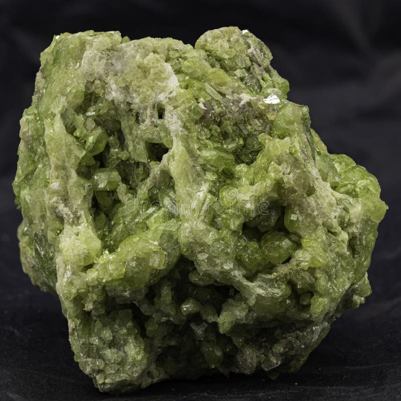 Vesuvianite Mineral Specimen on Dark Background, Displaying Rich Tones ...