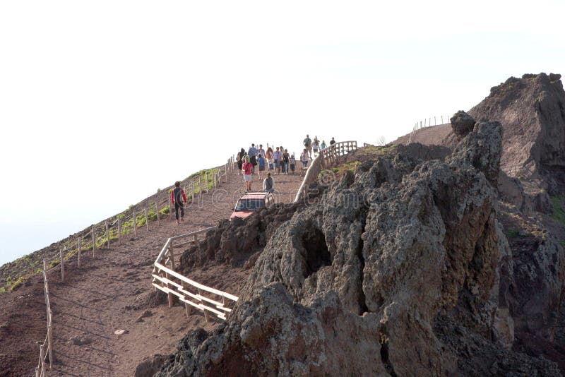 Vesuvius Volcano Crater Path Italy Editorial Image - Image of smoke ...