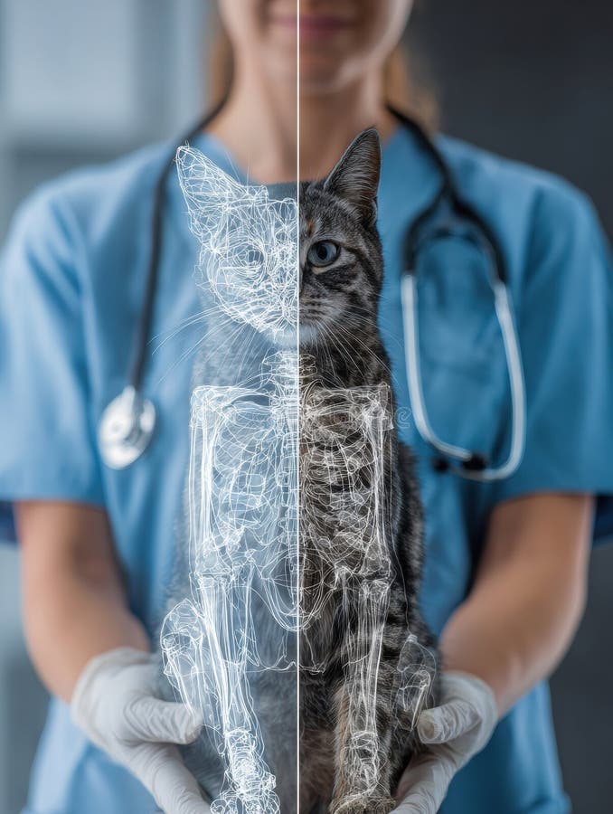 Vet Demonstrates Anatomical Comparison of Human and Cat with Visual ...