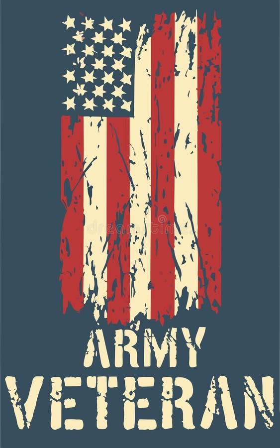 Veteran Artwork on an American Flag Background Stock Illustration ...