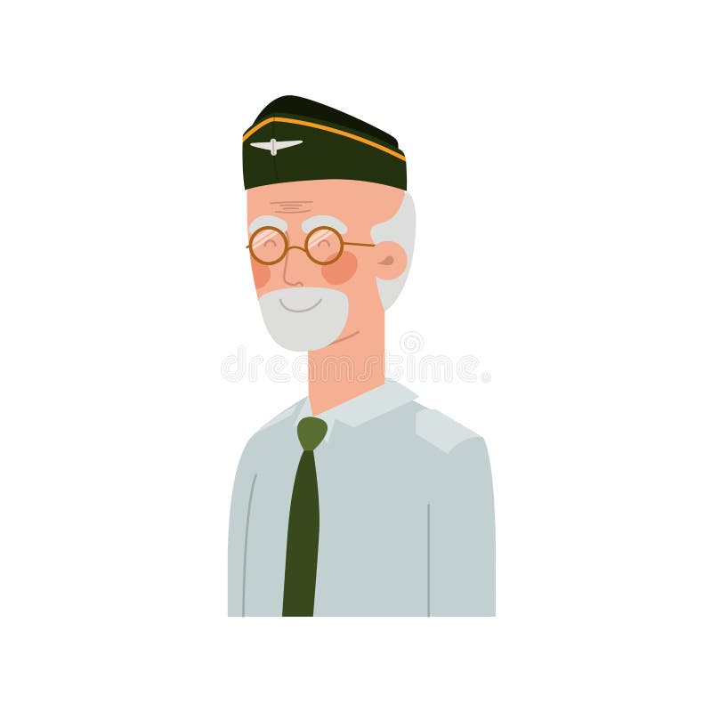 Avatar of a Veteran Army Character Stock Vector - Illustration of ...