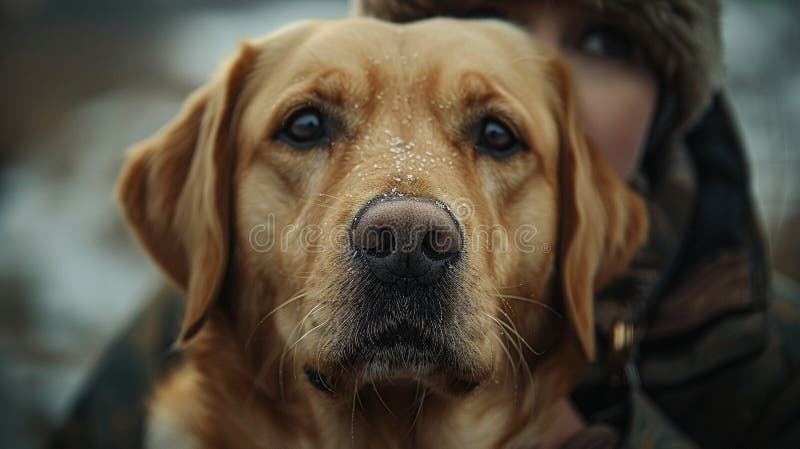 A Veteran Receiving a Service Dog Medium Shot Stock Image - Image of ...
