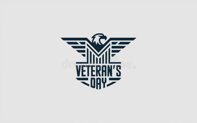 Veteran S Day Eagle Symbol with Patriotic Design Stock Illustration ...
