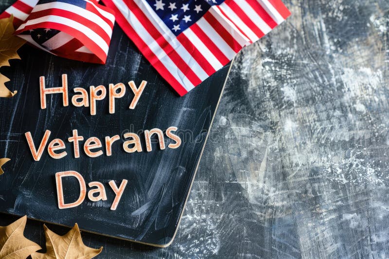 Veterans Day Celebration with American Flags Stock Illustration ...