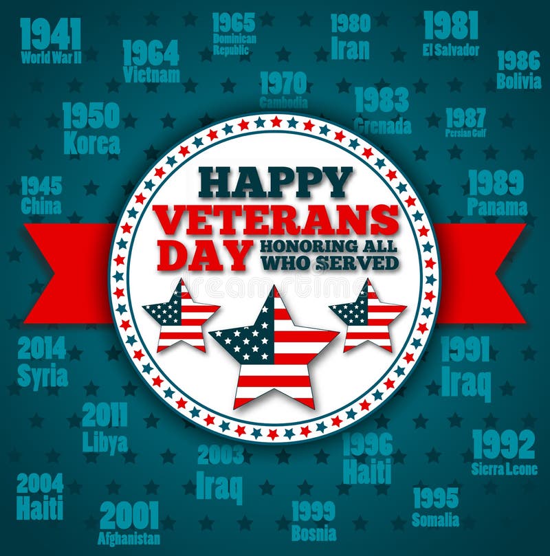 Veterans Day Greeting Card Template Stock Vector - Illustration of ... Veterans Day Greeting Card Template Stock Vector - Illustration of ...