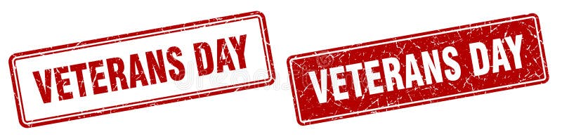 Veterans Day Stamp Set. Veterans Day Square Grunge Sign Stock Vector ...