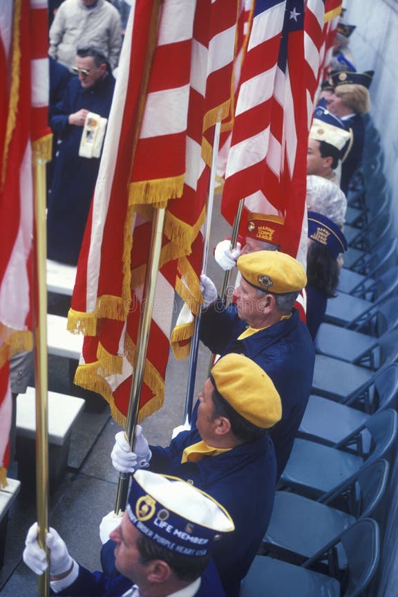Veterans Holding Flags editorial image. Image of american - 26886735