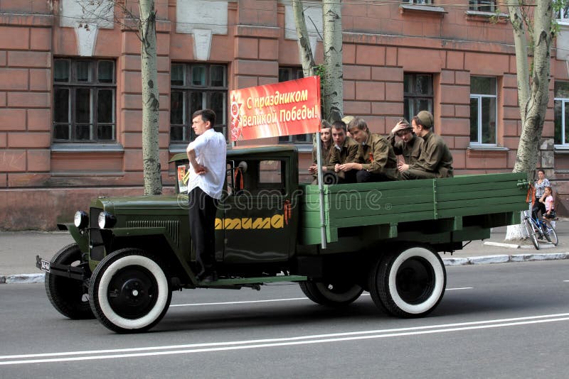 Veterans Parade - MAKEEVKA, UKRAINE Editorial Stock Image - Image of ...