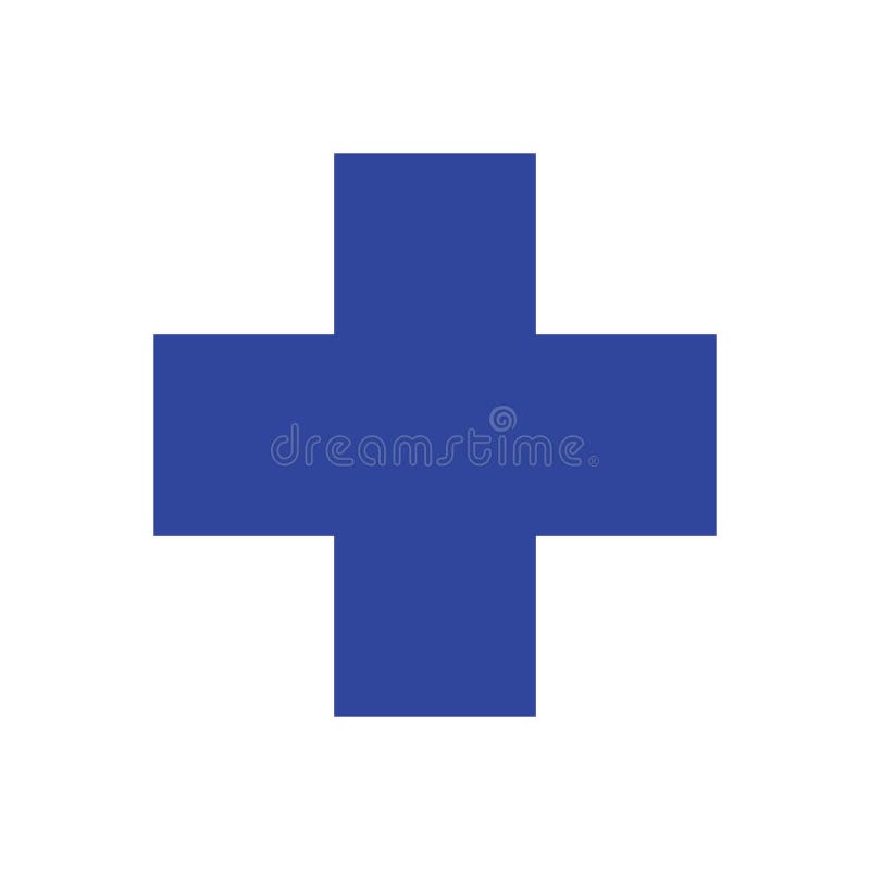 Veterinair Symbool Blauw Kruis Vector Illustratie - Illustration of ...
