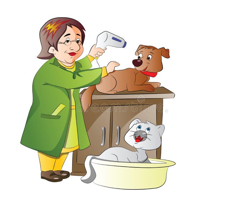 Veterinarian, illustration stock vector. Illustration of people - 163021486