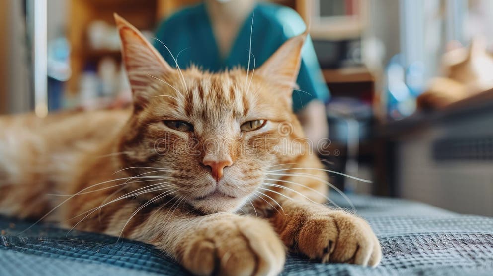 Veterinary Care and Healthy Cats Stock Illustration - Illustration of ...