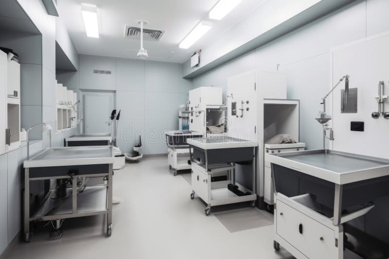 Veterinary Clinic, with Tools and Equipment for Routine Checkups ...