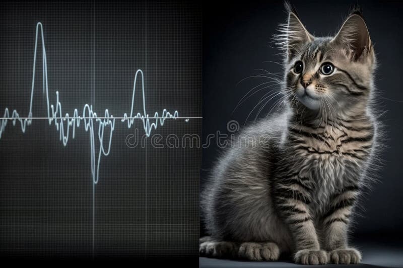 Veterinary Concept ,pulse, Cat S Heartbeat. Generative Ai . Stock ...