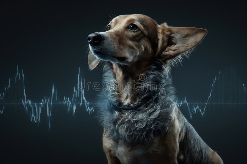 Veterinary Concept ,pulse, Dog S Heartbeat. Generative Ai . Stock ...