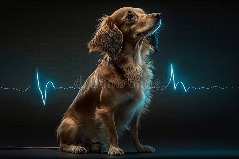 Veterinary Concept ,pulse, Dog S Heartbeat. Generative Ai . Stock ...