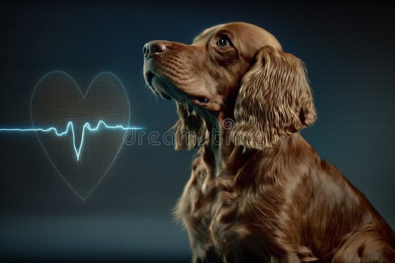 Veterinary Concept ,pulse, Dog S Heartbeat. Generative Ai . Stock ...