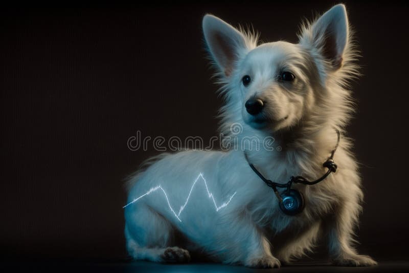 Veterinary Concept ,pulse, Dog S Heartbeat. Generative Ai . Stock ...