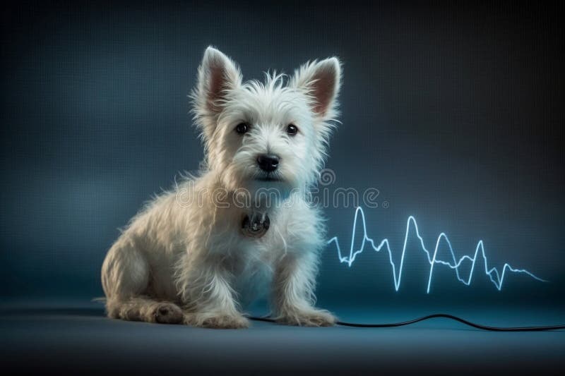 Veterinary Concept ,pulse, Dog S Heartbeat. Generative Ai . Stock ...