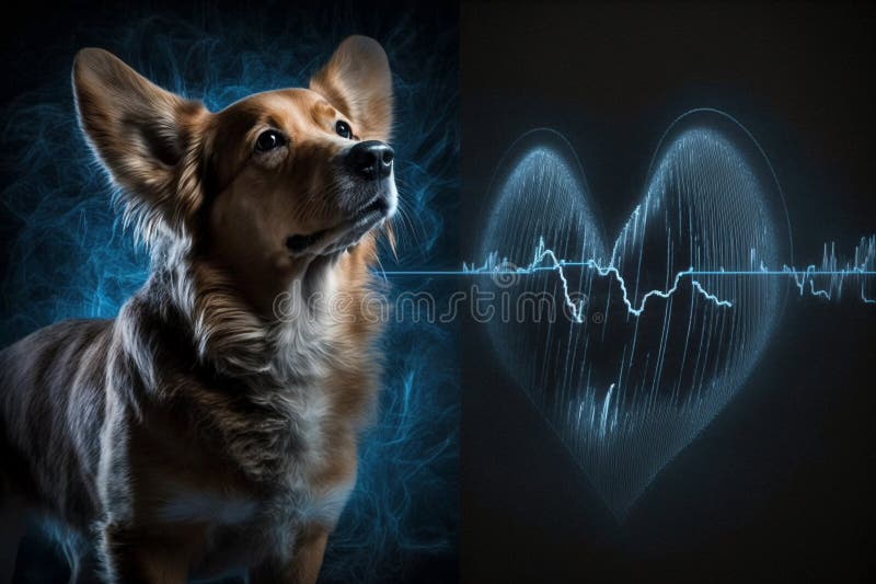 Veterinary Concept ,pulse, Dog S Heartbeat. Generative Ai . Stock ...