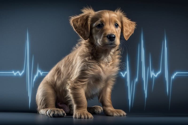 Veterinary Concept ,pulse, Dog S Heartbeat. Generative Ai . Stock ...