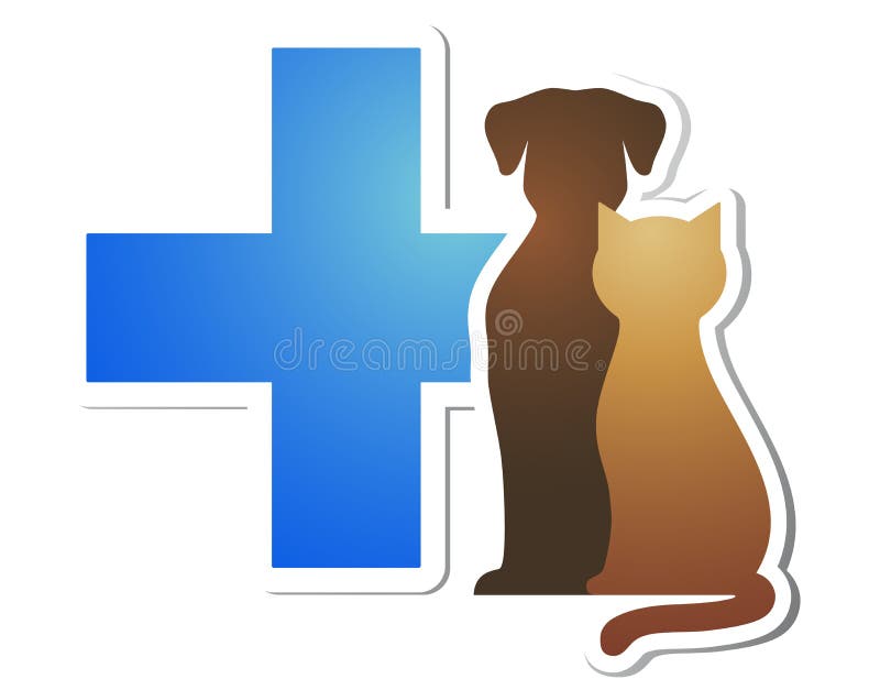 Veterinary cross logo stock vector. Illustration of animals - 9100732