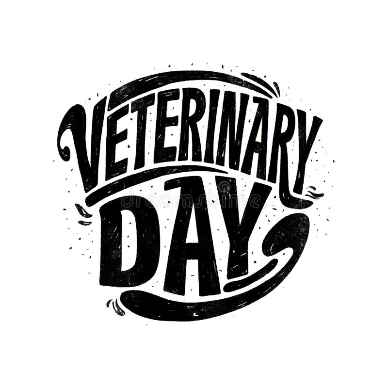 Veterinary Day Logo Text Lettering Vector Art Stock Vector ...