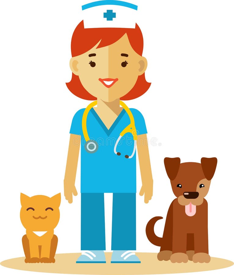 Veterinary Doctor and Icons Set Stock Vector - Illustration of fish ...