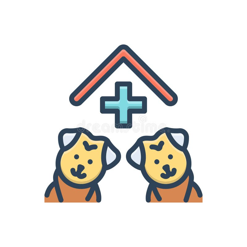 Color Illustration Icon for Veterinary, Health Care and Clinic Stock ...