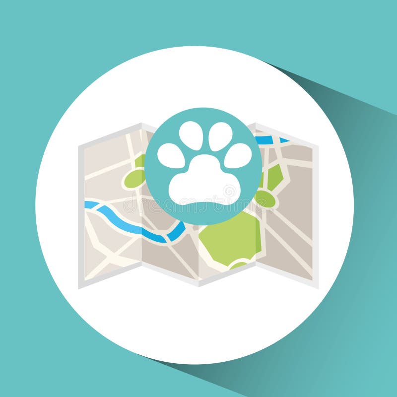 Veterinary Map Pin Pointer Design Stock Vector - Illustration of care ...
