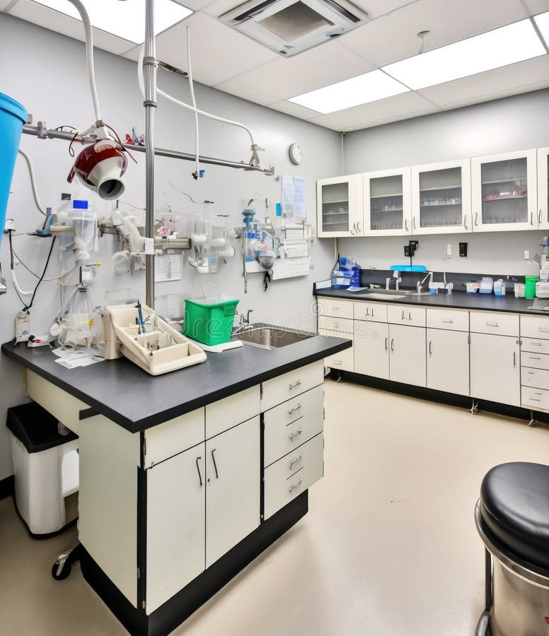 Veterinary Office with Medical Equipment, Instruments and Medicines. AI ...