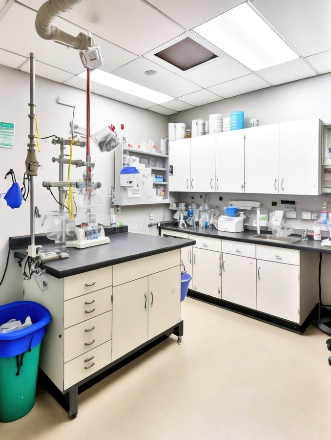 Veterinary Office with Medical Equipment, Instruments and Medicines. AI ...