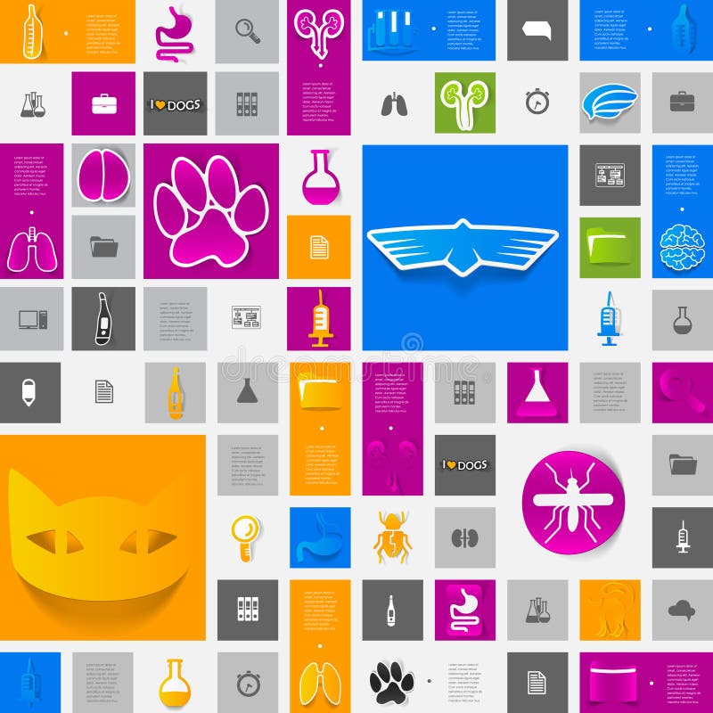 Veterinary Sticker Infographic Stock Vector - Illustration of concept ...