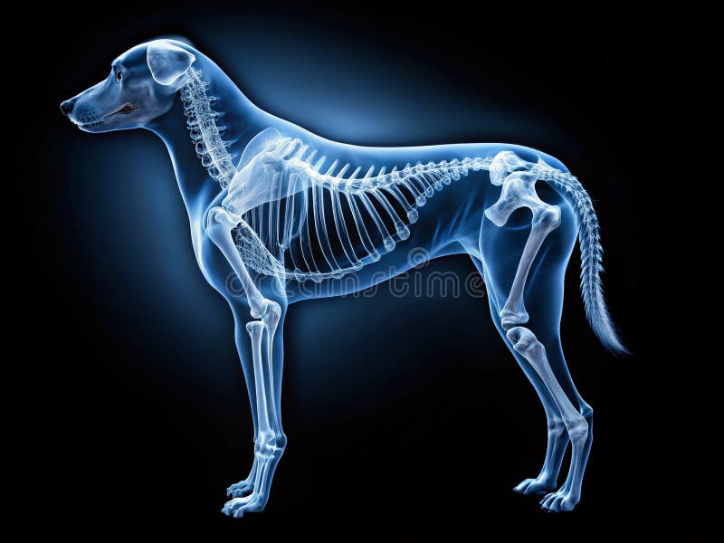 Veterinary XRay of a Canine Humerus Analyzing Skeletal Structure and ...