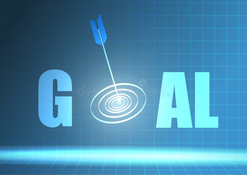 Vetor : Alvo E Seta De Arquivo Com Meta Em Fundo Azul Ilustração do ...