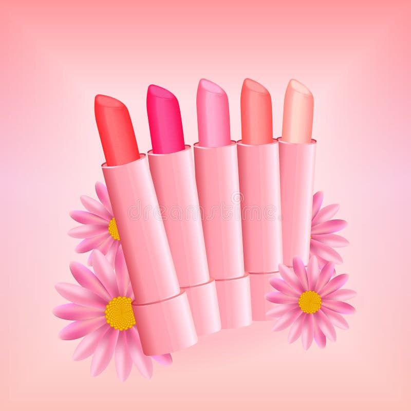 Vetor colorido do batom ilustração do vetor. Ilustração de luxo - 51037743