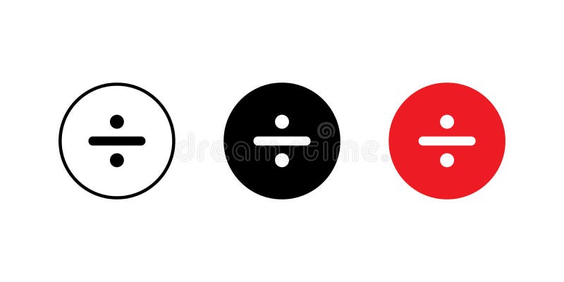 Vetor De ícone Dividido De Divisão Em Estilo Plano. Símbolos De Divisão ...