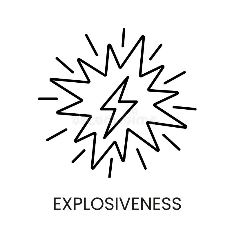 Vetor De ícone De Linha De Risco Explosivo Com Traçado Editável ...