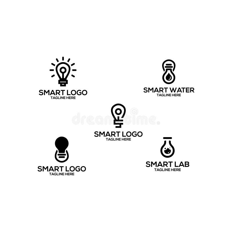 Vetor De Design De Logotipo Inteligente Com Forma Fina E Exclusiva ...